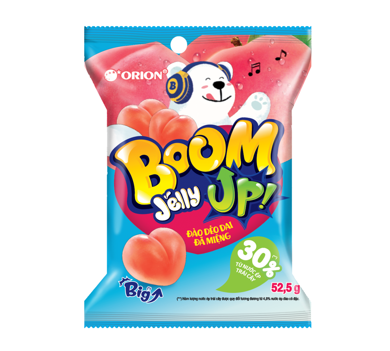 Kẹo dẻo BOOM Up! hương Đào - Công ty TNHH Thực phẩm Orion Vina